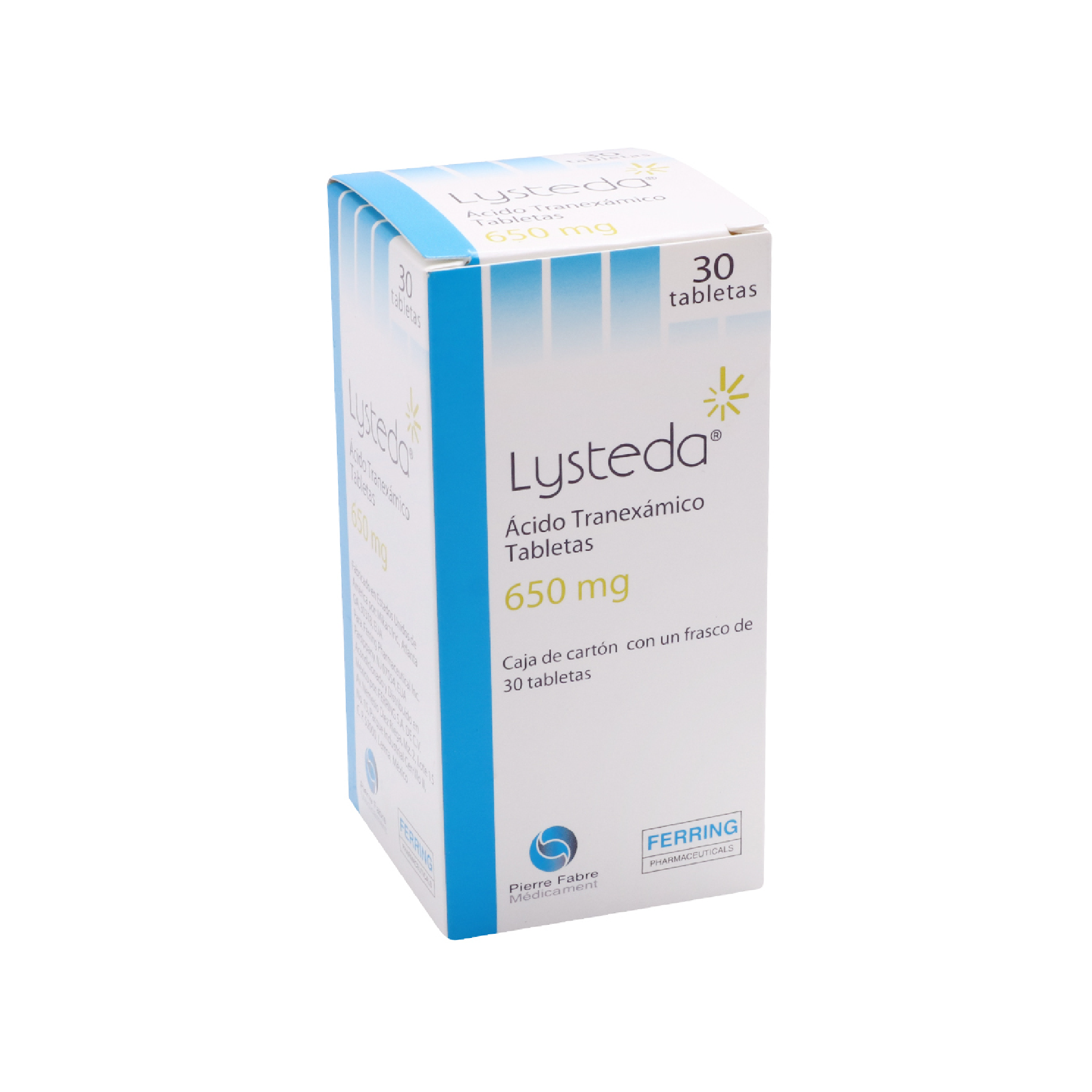 Lysteda (Ácido Tranexámico) Tabs 650 mg Cja fco c/30 tabs – Same Diagnostic